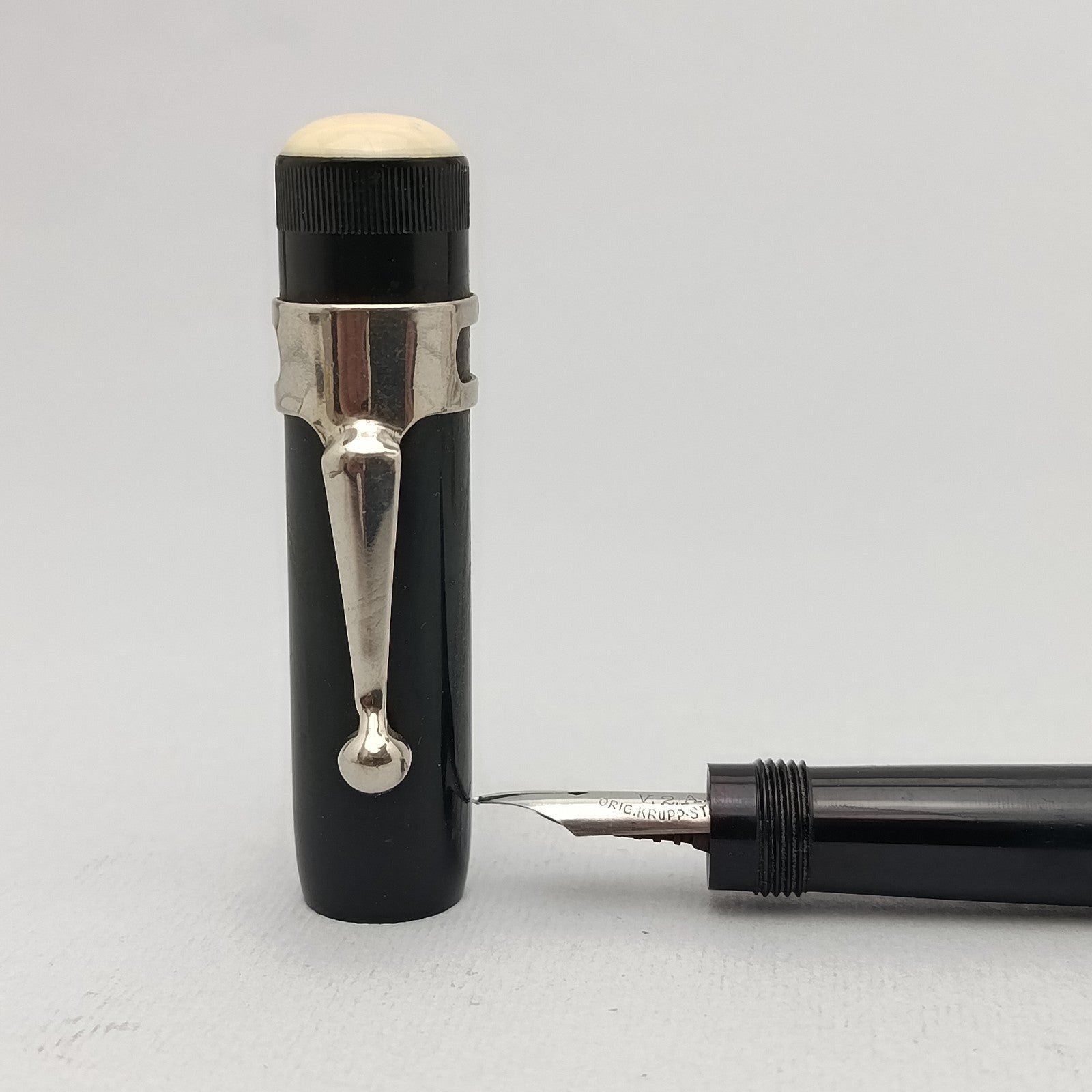 Mount Athos Everdry Safety Fountain Pen SS EF Nib Germany 30's Very Ra ...