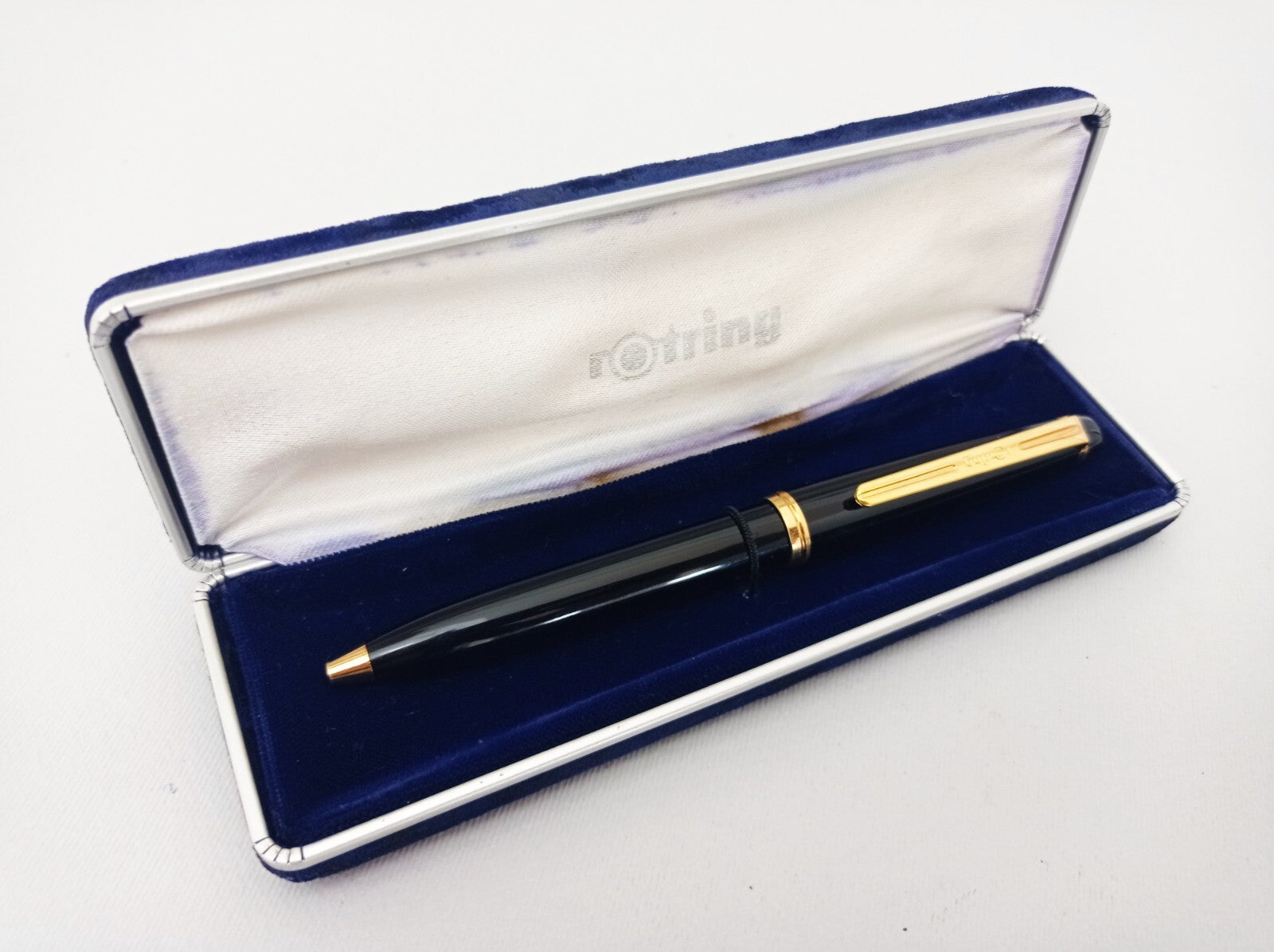Rotring Renaissance Black Resin Gold Trim Ballpoint Pen Vintage 1990's ...